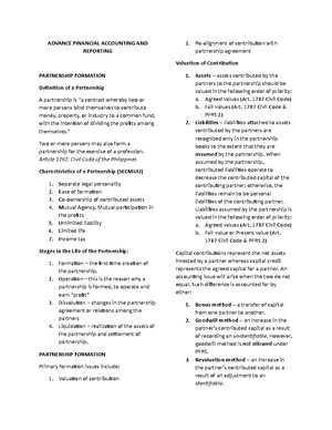 Reviewer Notes in Advanced Financial Accounting and Reporting - OLFU ...