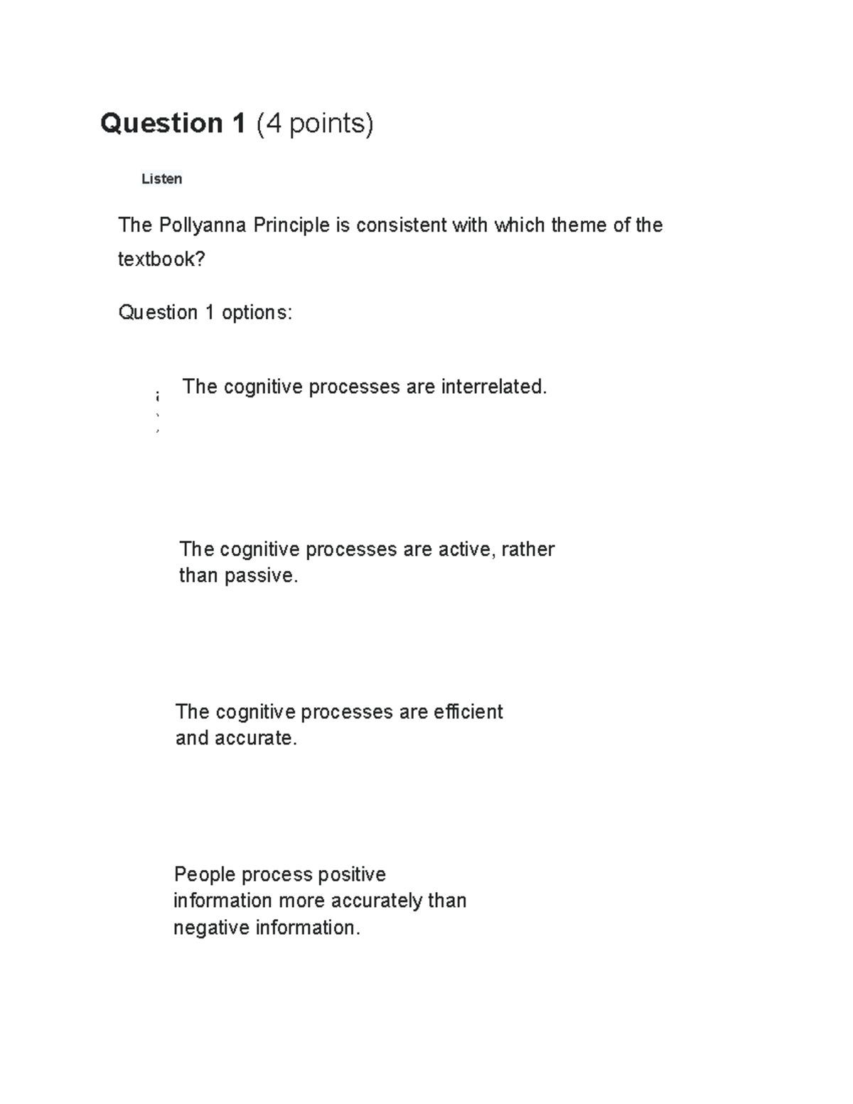 PSYC 220 Midterm Multiple choice qs - Google Docs - Question 1 (4 ...