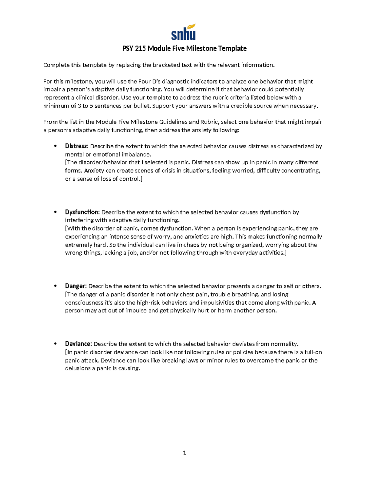 ASH RPSY 215 Module Five Milestone Template - PSY 215 Module Five ...
