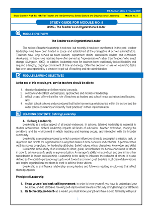 PROF ED 106 SG 4 - Pangasinan State University Course: BYPROFED 106 ...