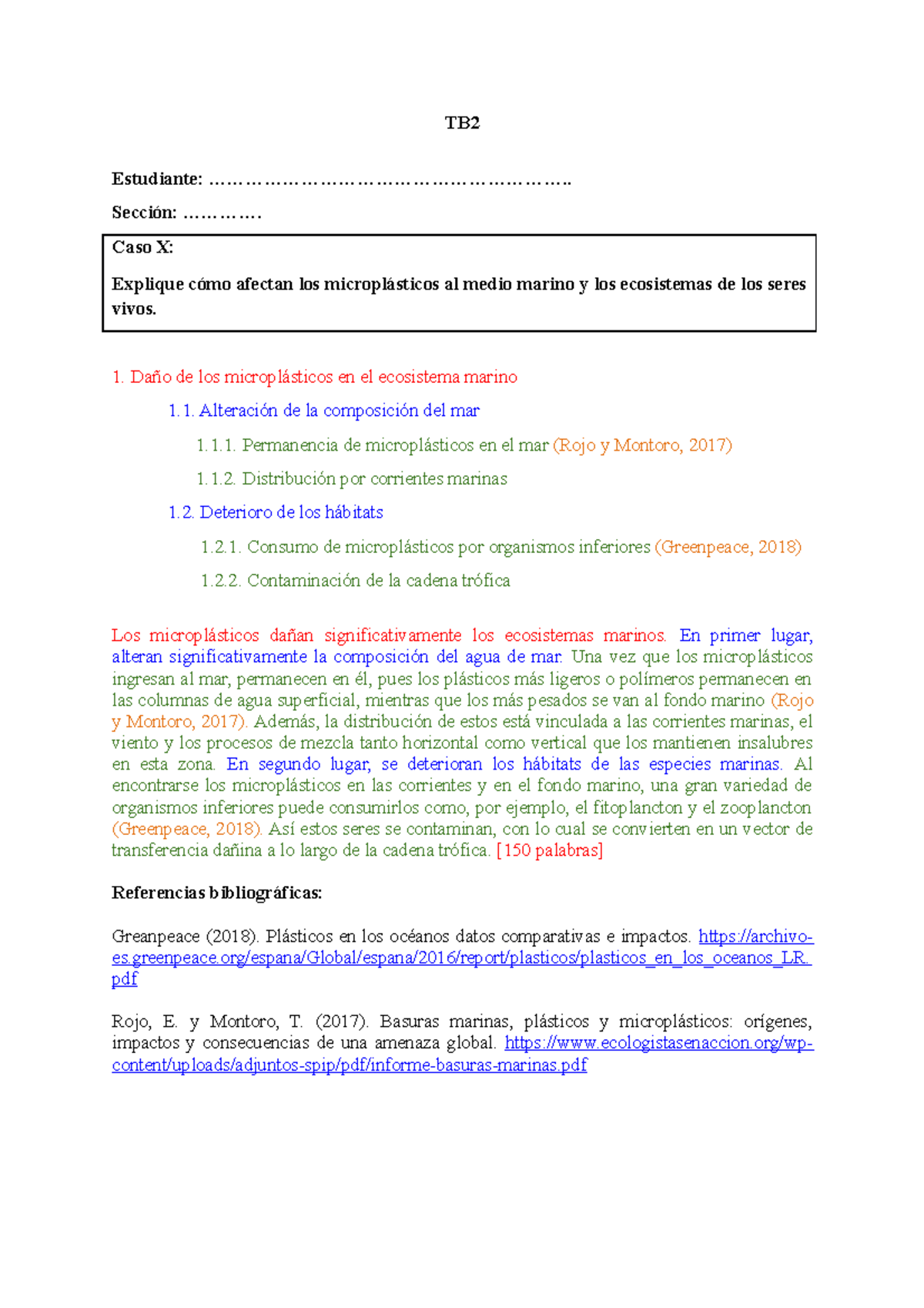 Ejemplo TB2 NIVE - resumen - TB Estudiante: - Studocu