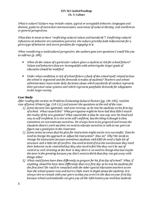 EDS 365 Guided Notes Ch. 6 - EDS 365 Guided Readings Ch. 6: Family ...