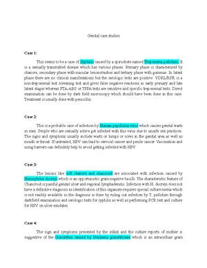 Urinary tract case study answer - Urinary case studies Case 1. Signs and symptoms like burning ...