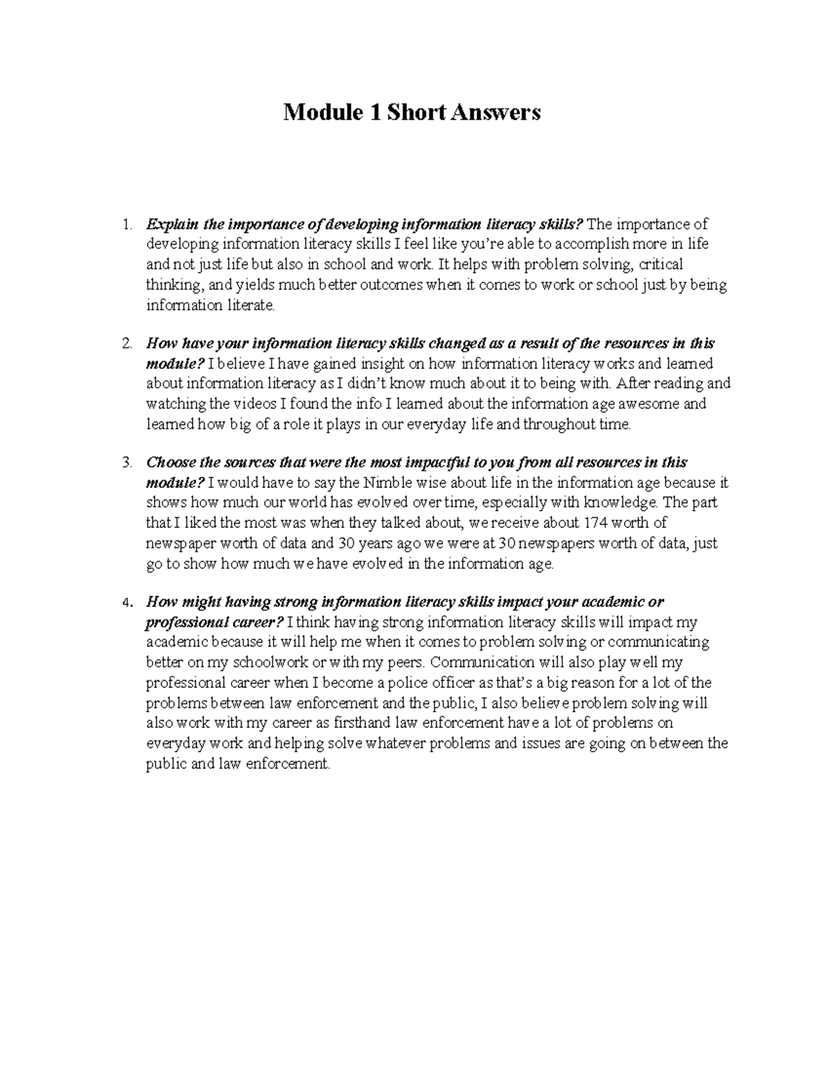 IDS-100 WEEK 1 Short Answer - IDS-100-Q3559 - SNHU - Studocu