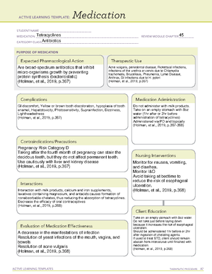 Sumatriptan ATI Medication Learning Template - ACTIVE LEARNING ...