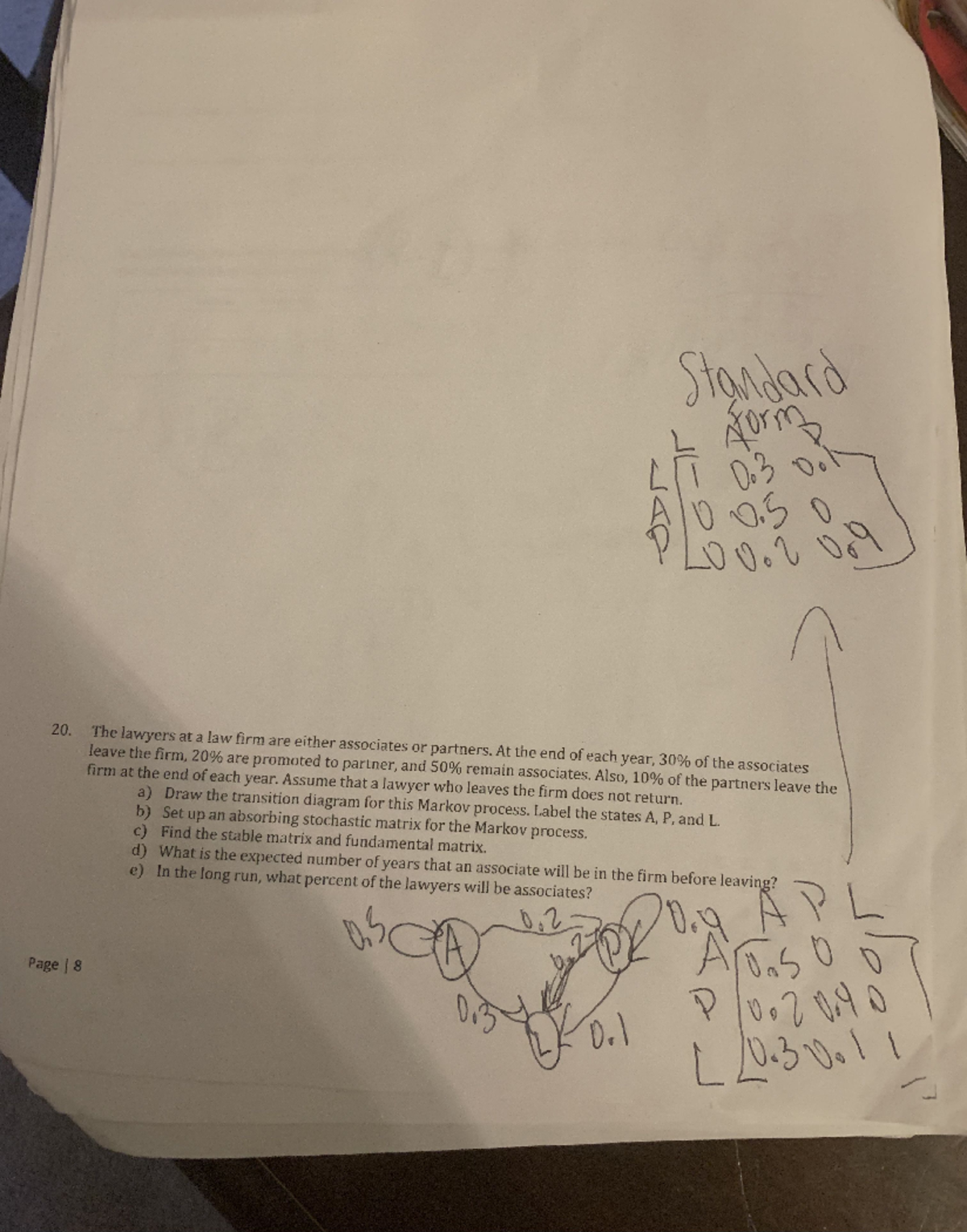 Matrix Word Problem - MATH 111 - Studocu