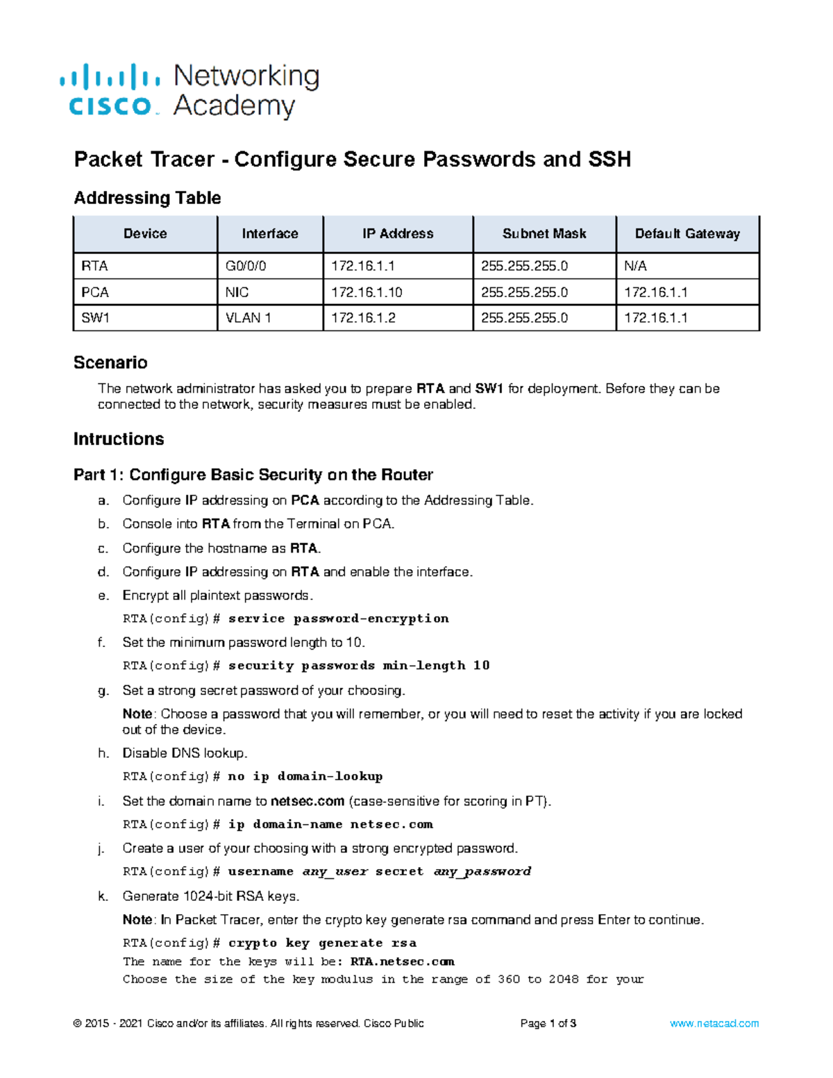 4 - Network Security. - © 2015 - 2021 Cisco and/or its affiliates. All ...