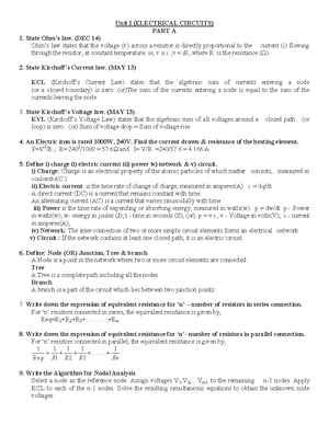Electrical electronics notes p2 - Unit II (AC CIRCUITS) PART A Define ...