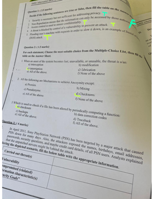 TBCH5 - Test bank - Chapter 5: Planning for Security TRUE/FALSE A ...