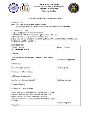 Rounding decimal 5 - Lesson plan - Detailed lesson plan in Mathematics ...