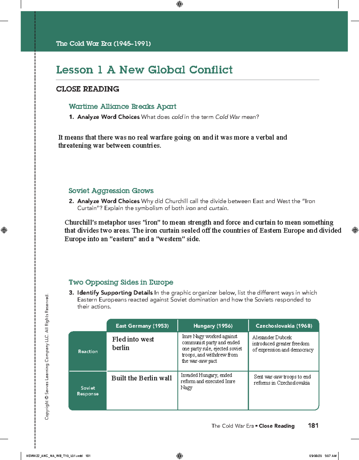 A New Global Conflict- the Cold War - The Cold War Era (1945–1991 ...