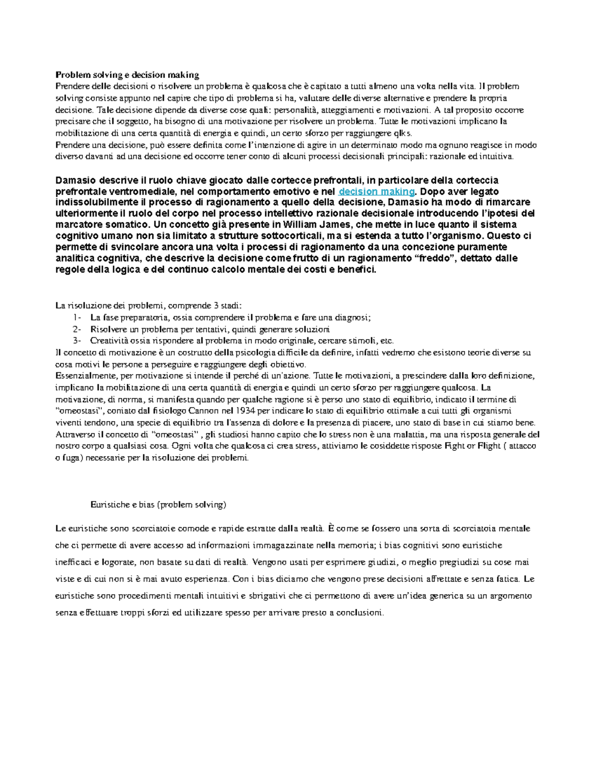 Problem solving e decision making - Problem solving e decision making ...