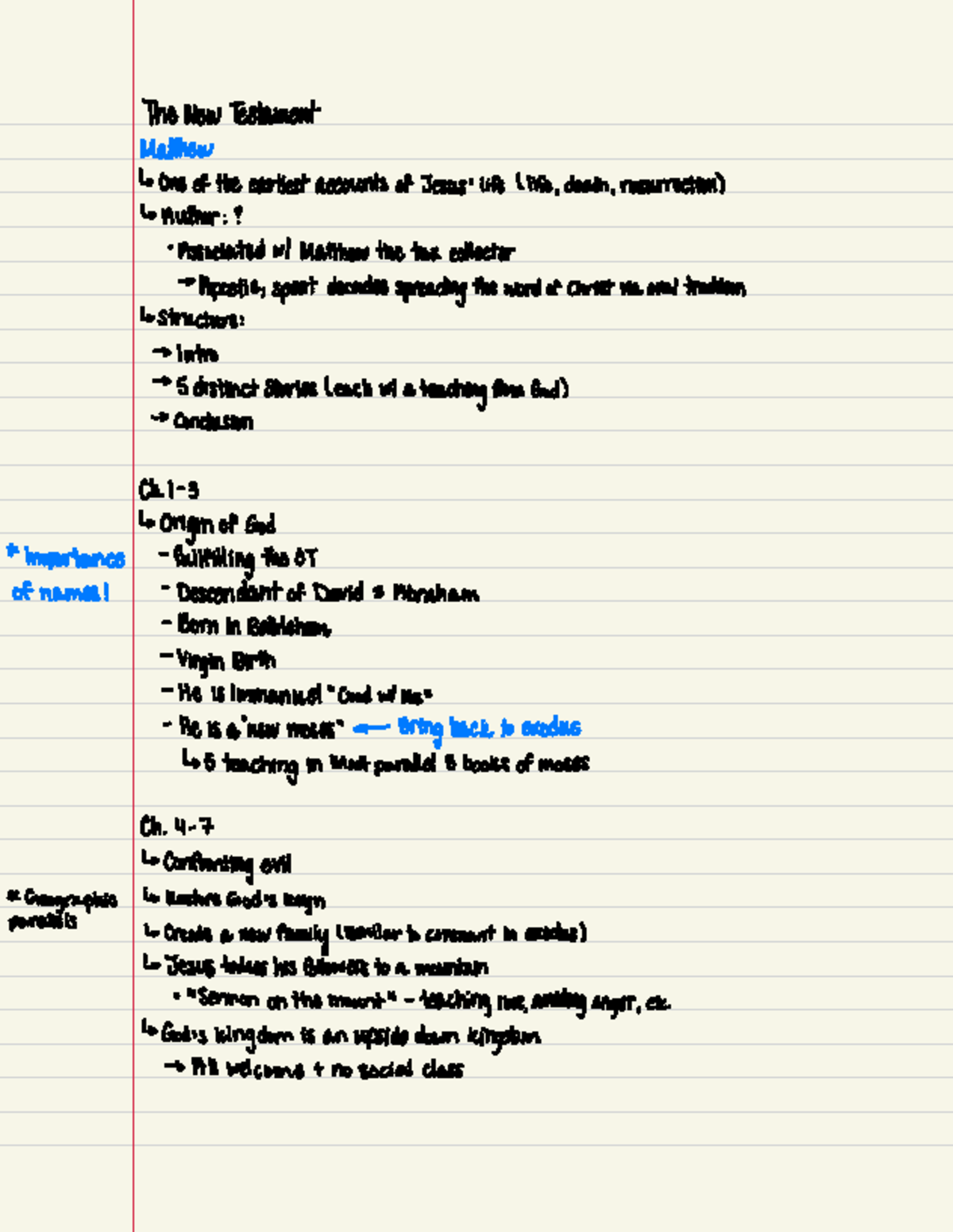 New Testament Summary - The New Testament Matthew One of the earliest ...