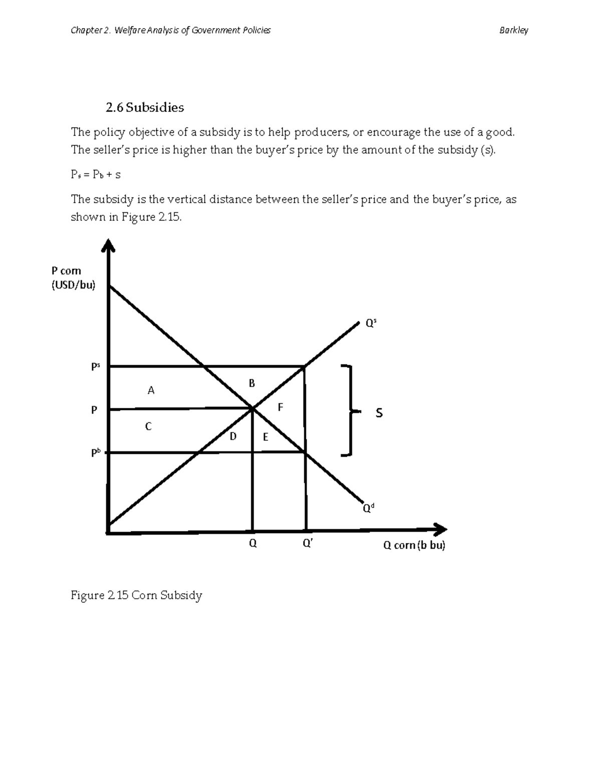 Chap 2.6 Subsidies - Principles of Macroeconmics - 2 Subsidies The ...
