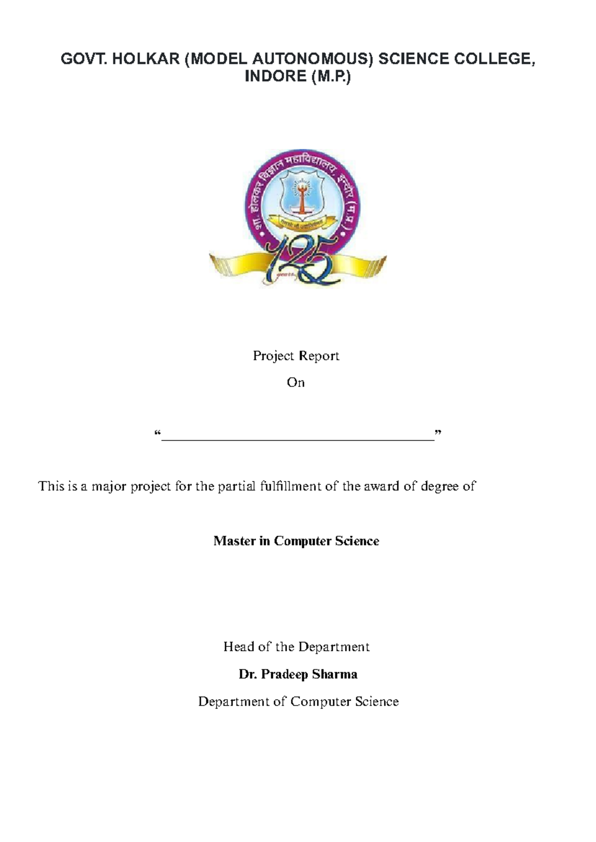 M.Sc. Format - New - GOVT. HOLKAR (MODEL AUTONOMOUS) SCIENCE COLLEGE ...