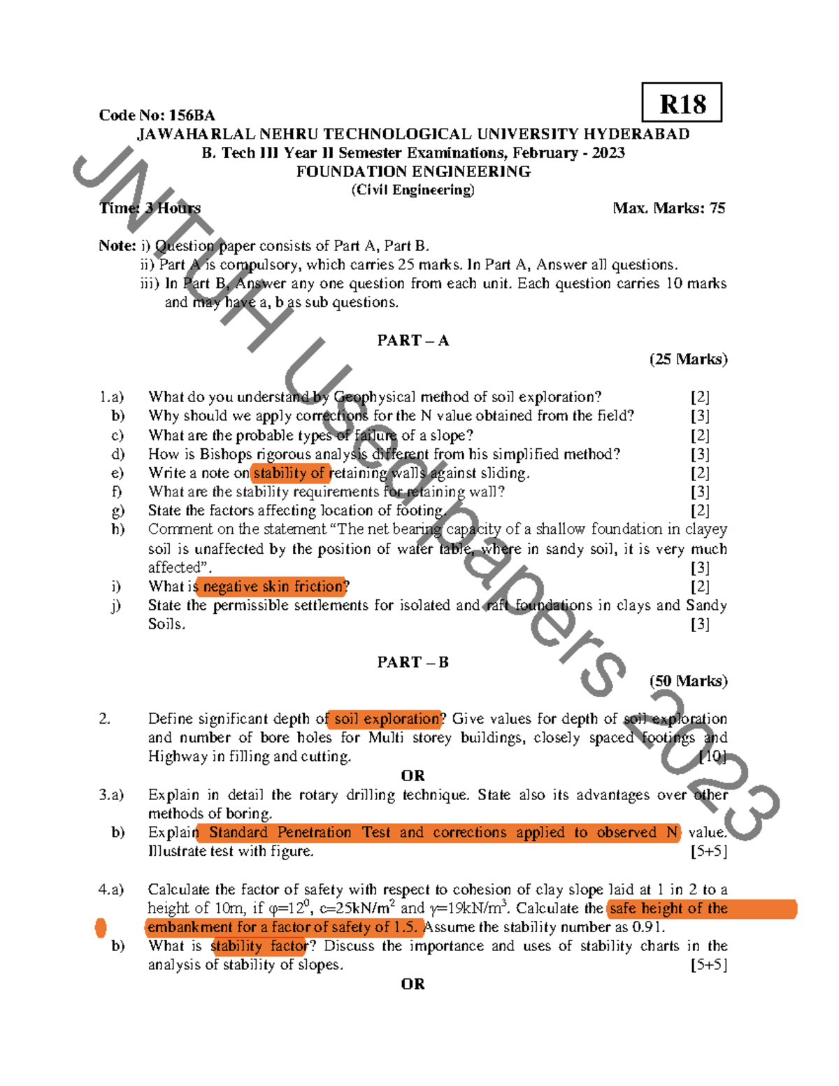 February-2023 - Code No: 156BA JAWAHARLAL NEHRU TECHNOLOGICAL ...