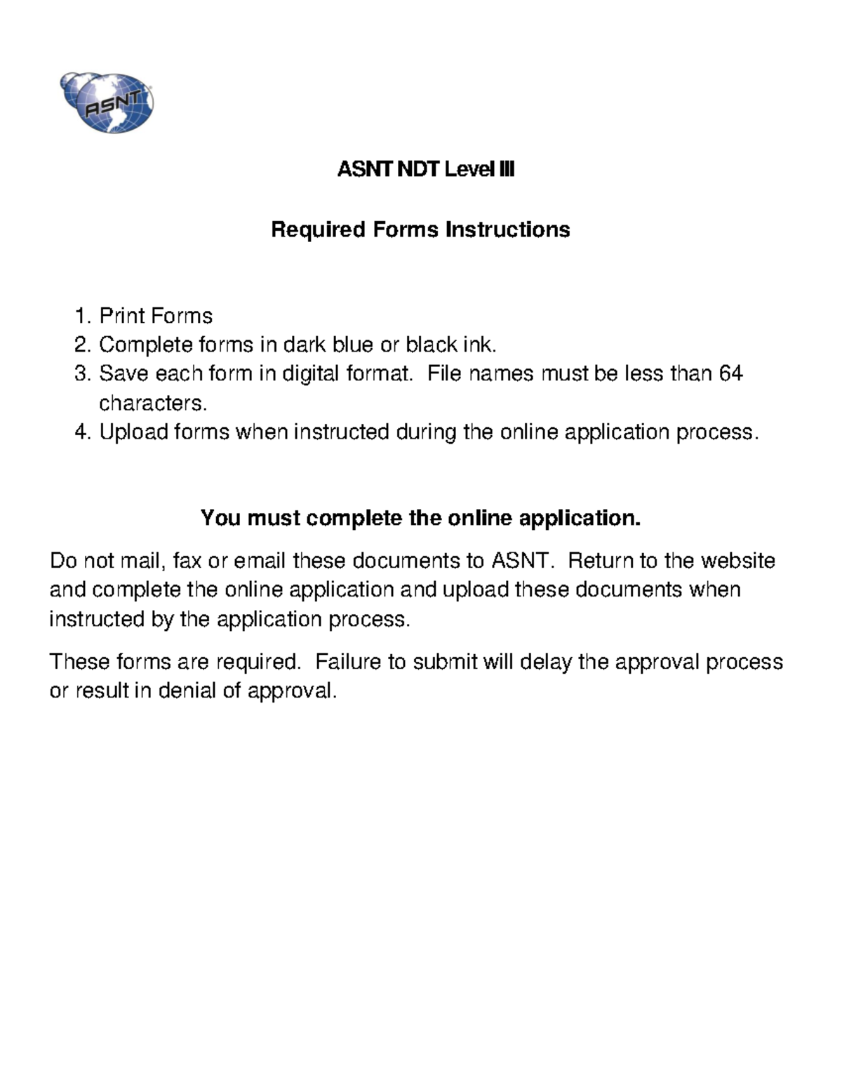 ASNT-L3 Exam-Experience - ASNT NDT Level III Required Forms ...