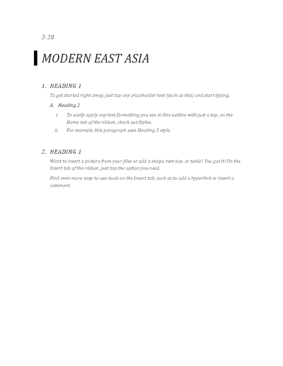 Modern East Asia Notes - 3- MODERN EAST ASIA 1. HEADING 1 To get ...