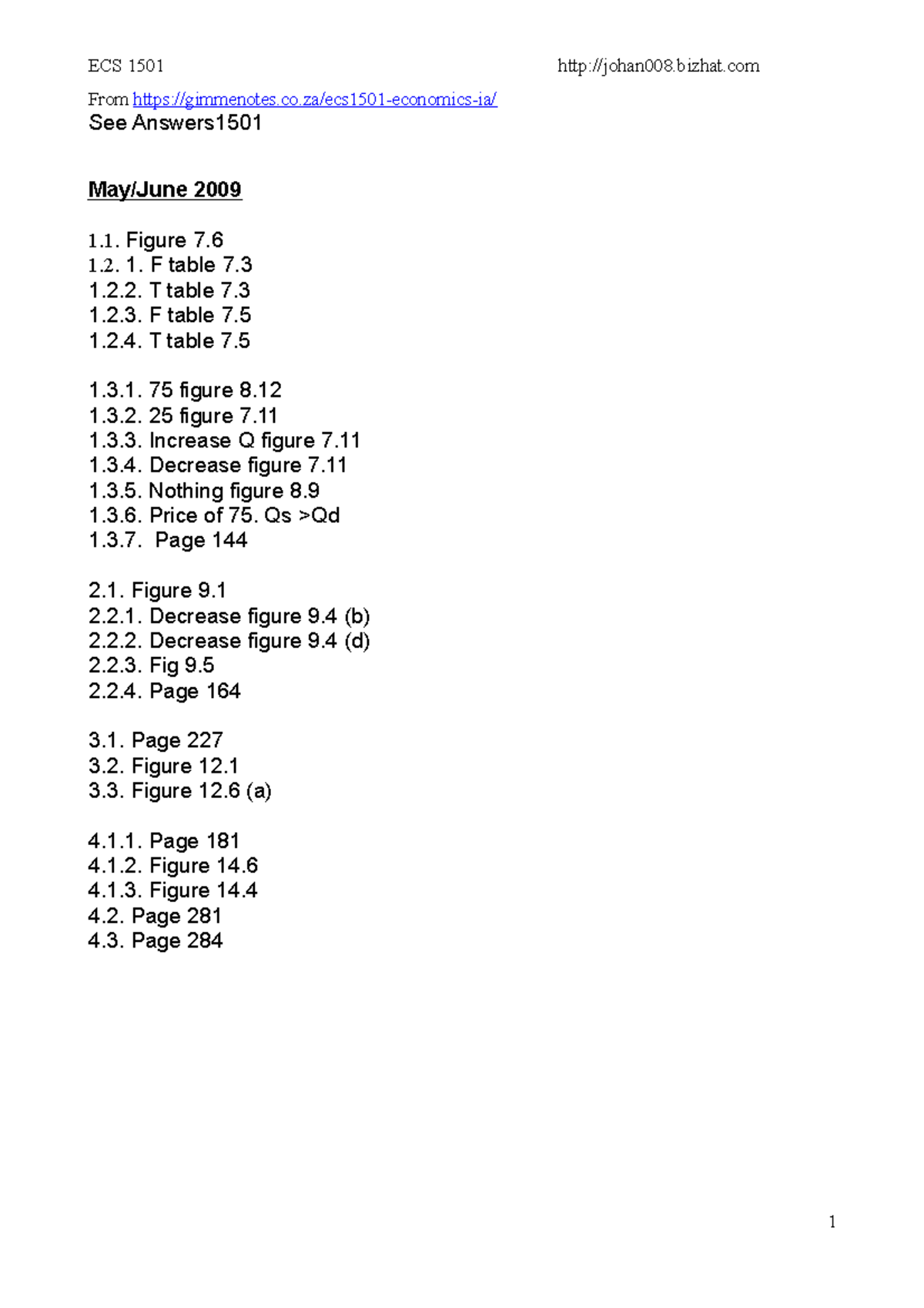 Answers 1501 - From gimmenotes.co/ecs1501-economics-ia/ 2.2. Decrease ...