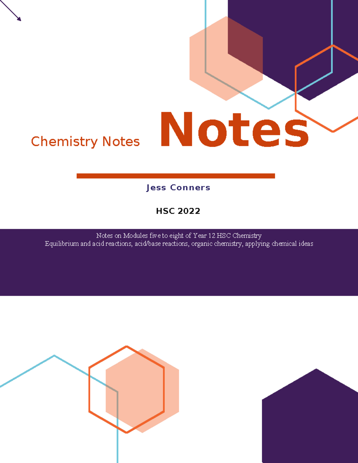 Entire chem course notes - Chemistry Notes Notes HSC 2022 Jess Conners ...