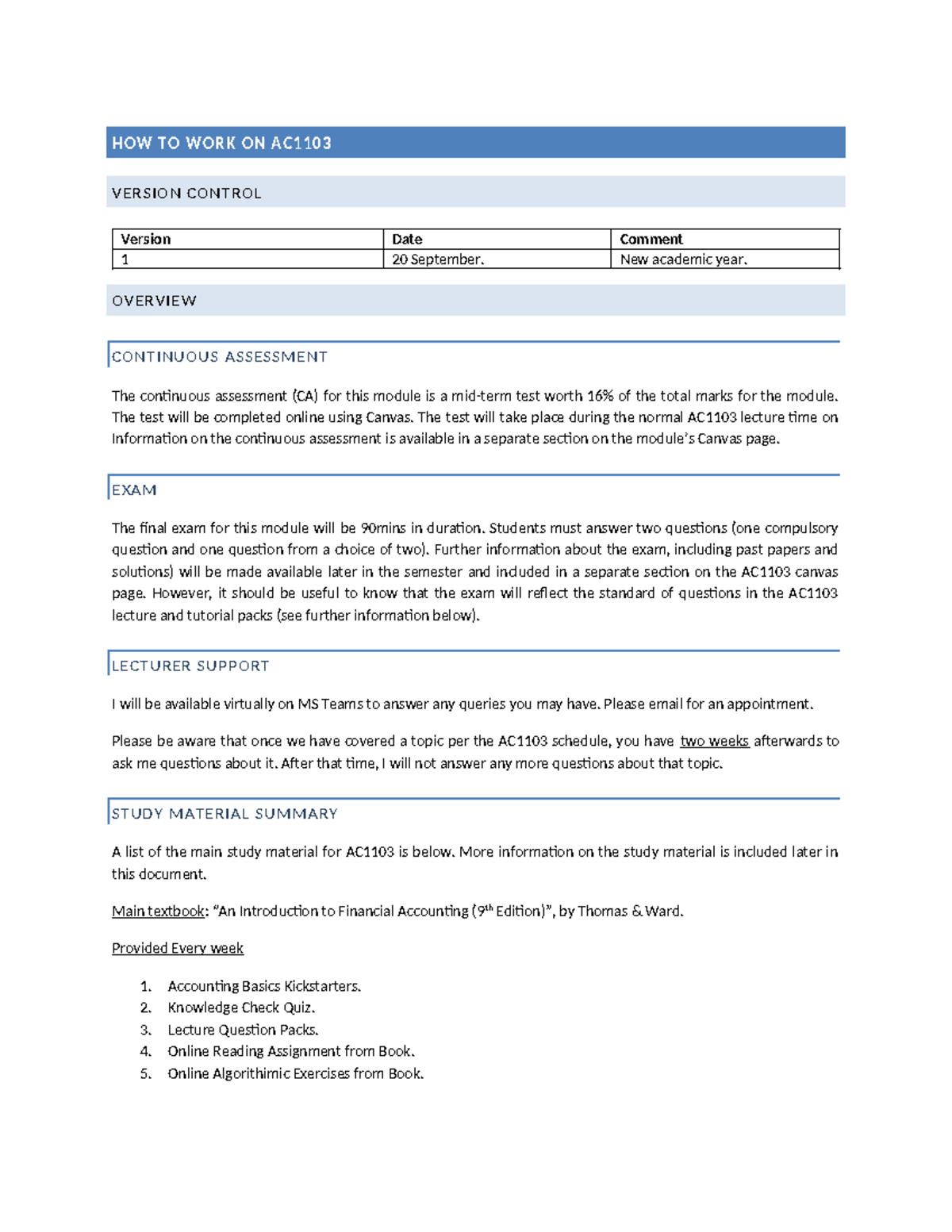 How to work on AC1103 - HOW TO WORK ON AC VERSION CONTROL Version Date ...