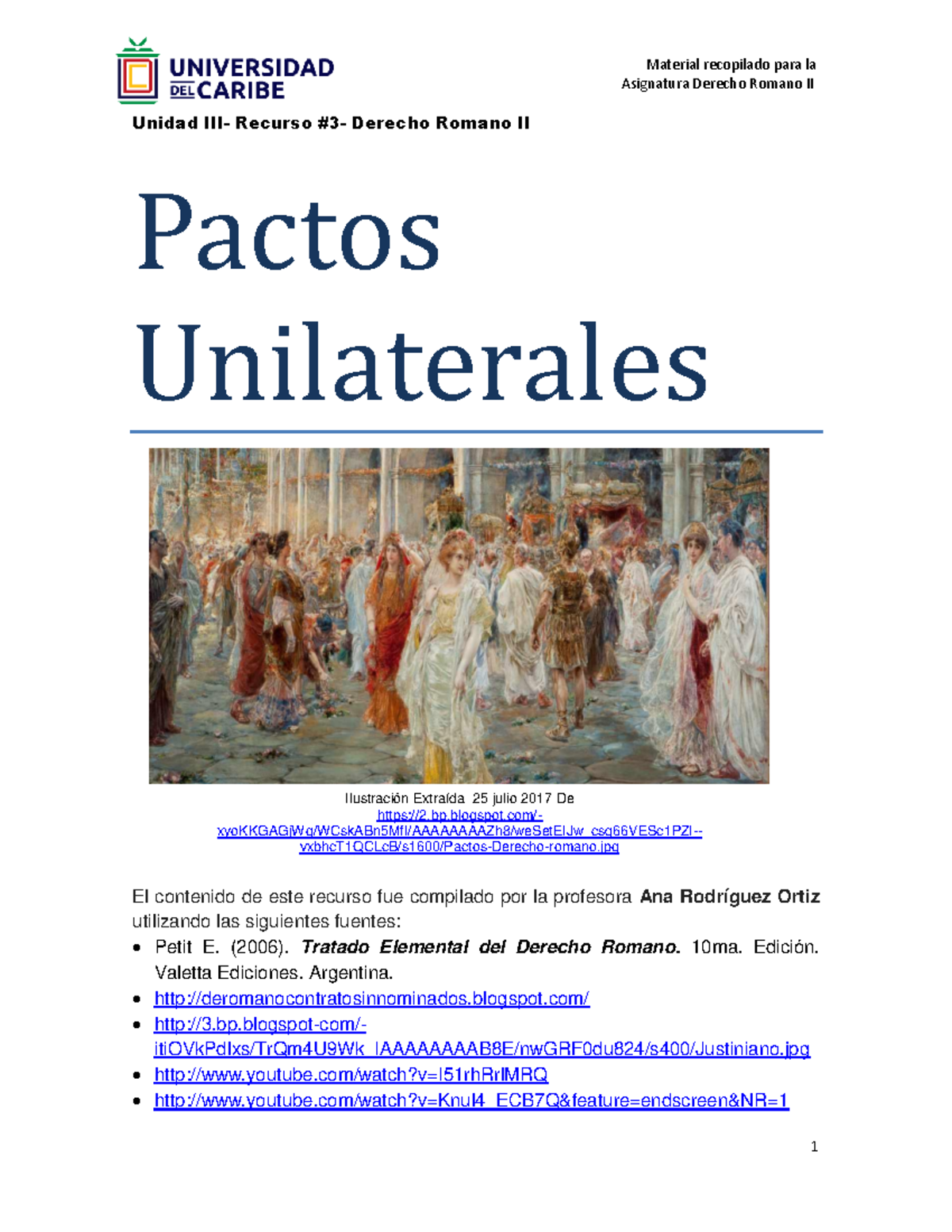 Recurso #3- Ud III- DR II- Pactos Unilaterales - Asignatura Derecho ...