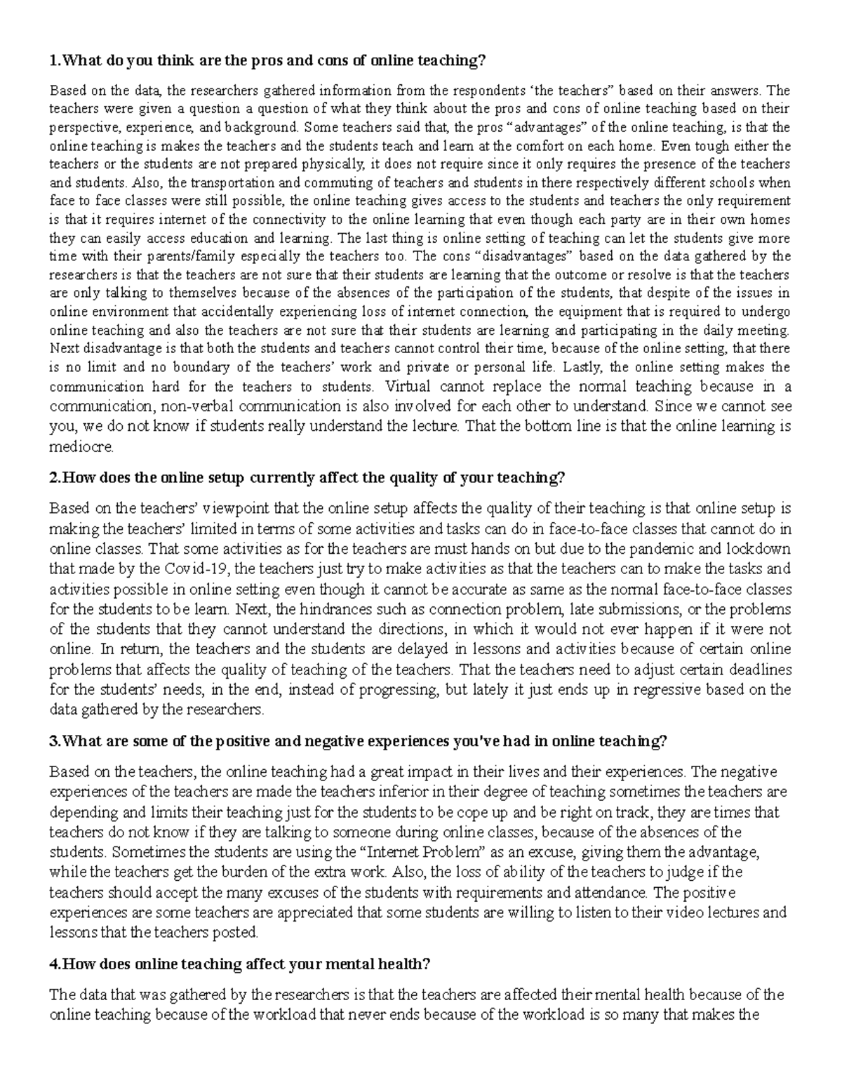 Interpretation - Lecture notes 1 of the pandemic - 1 do you think are ...