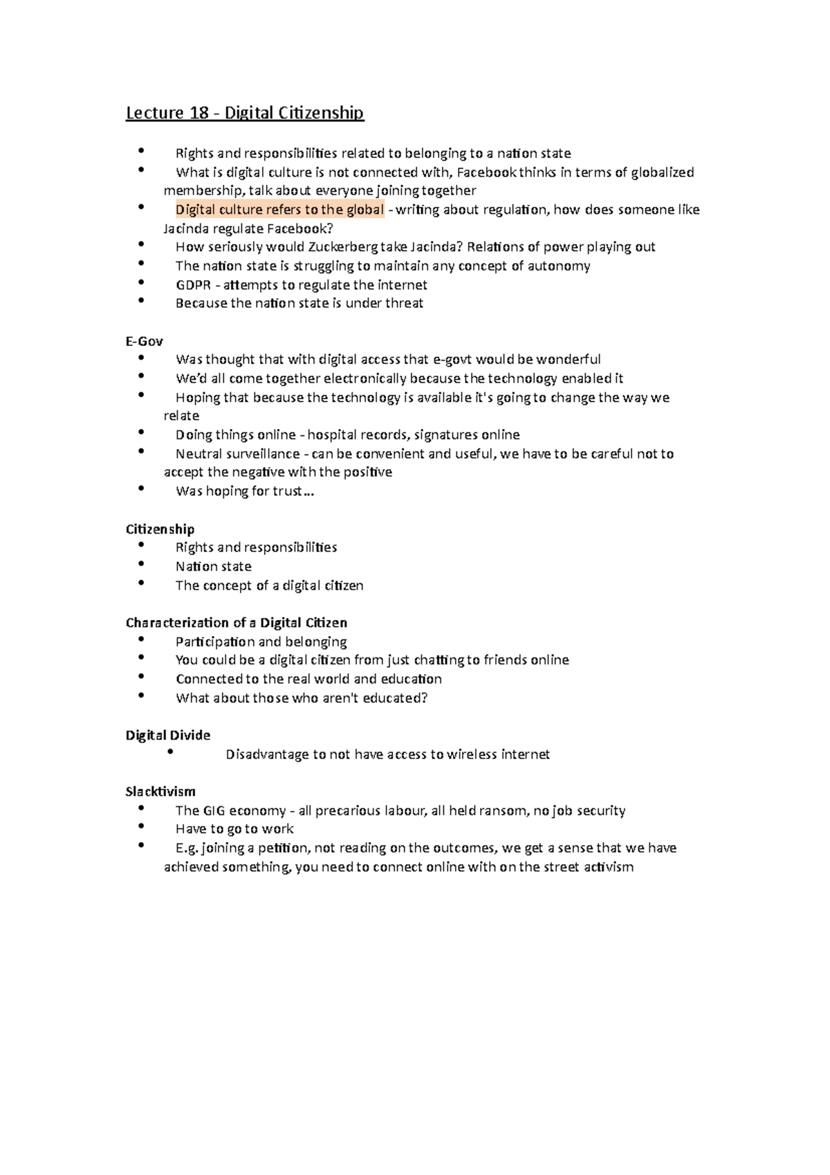 Lecture 18 - Digital Citizenship - Lecture 18 - Digital Citizenship ...