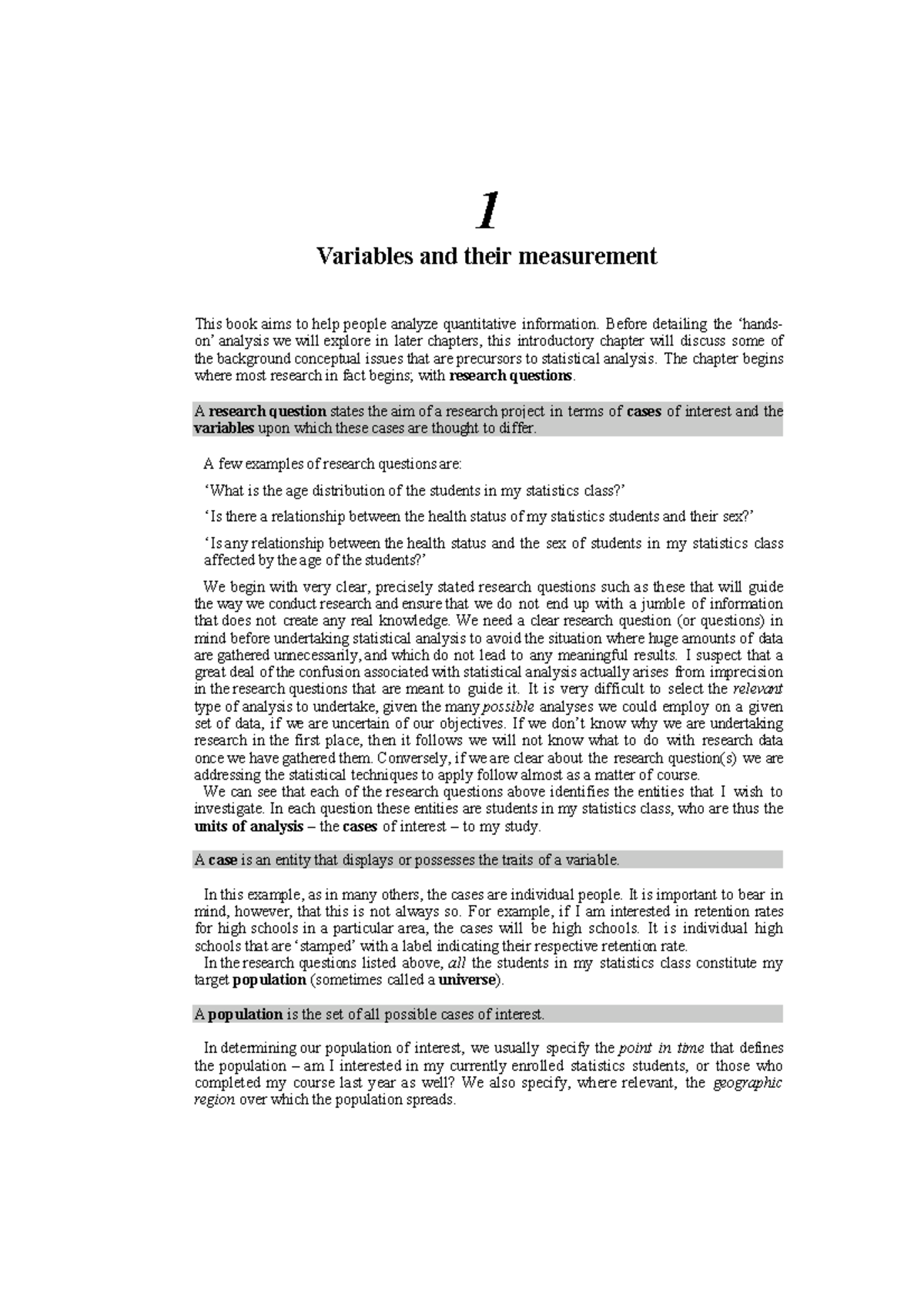 Ch1 - lecture - 1 Variables and their measurement This book aims to ...