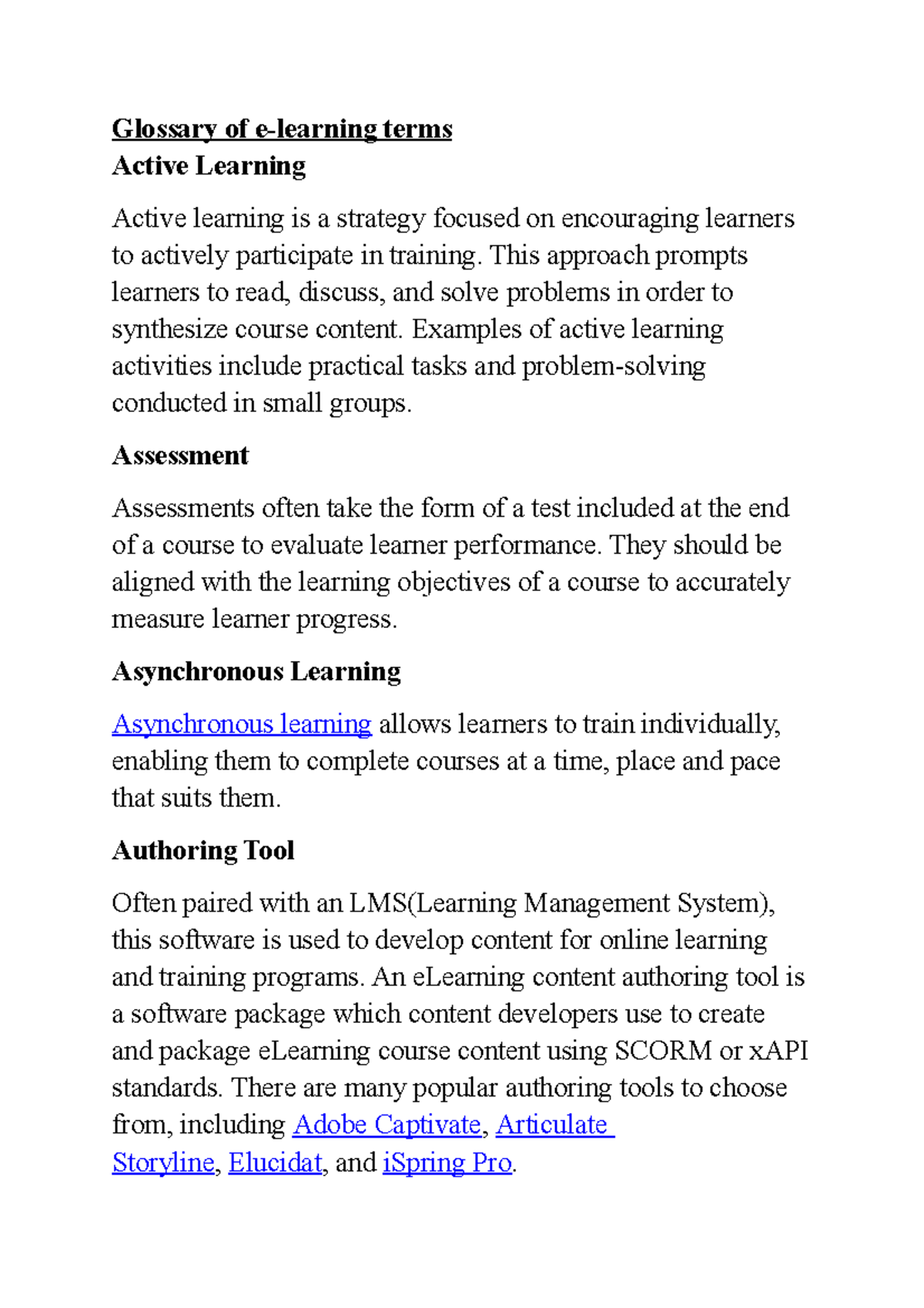 EMDP Terminology - VDVSDBFSDBFBSFB - Glossary of e-learning terms ...