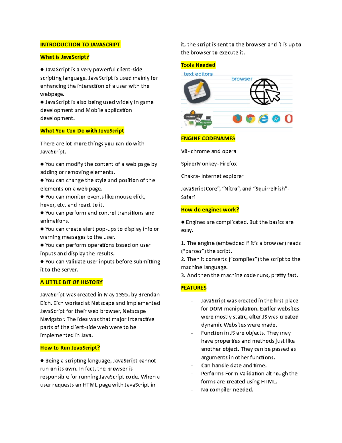 Introduction TO Javascript - INTRODUCTION TO JAVASCRIPT What is ...