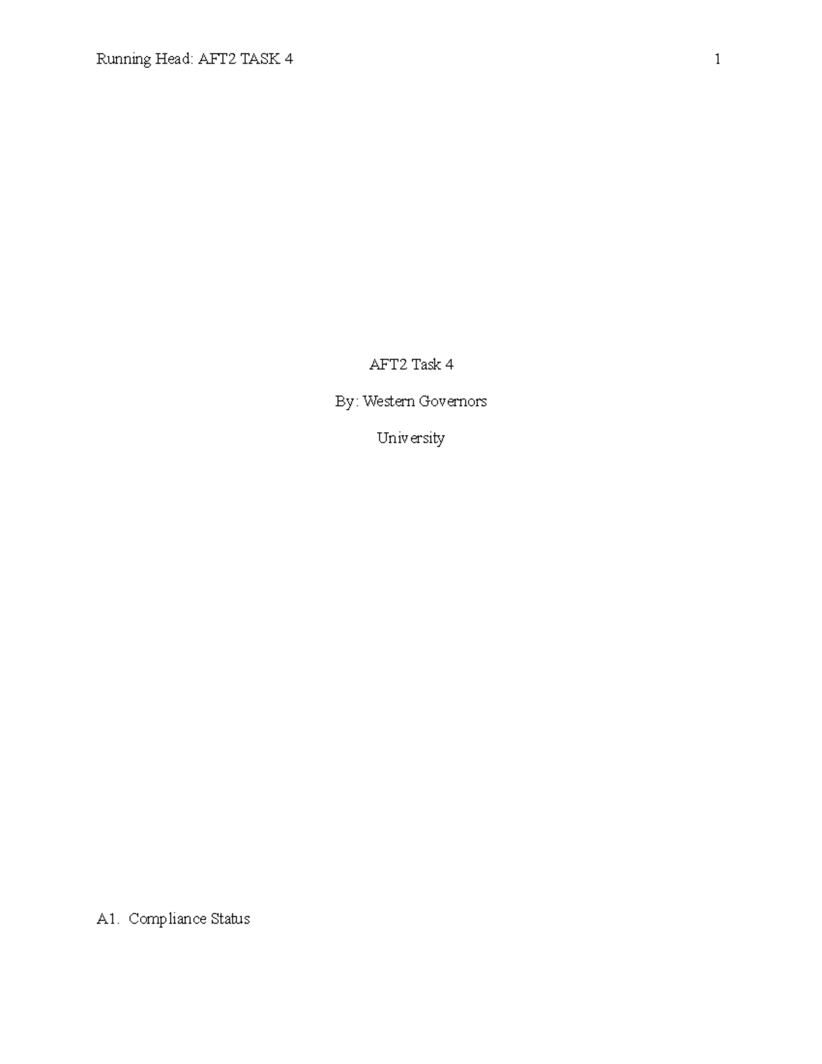 AFT2 Task 4 - Accreditation audit task 4 - AFT 2 - WGU - Studocu