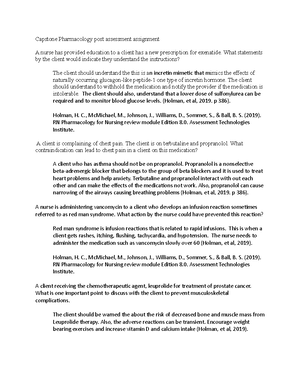 Post-Assessment Assignment Mental health - The nurse should also set ...