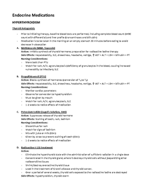 Student Handout-Most Commonly Used Medications - Most Commonly Used ...