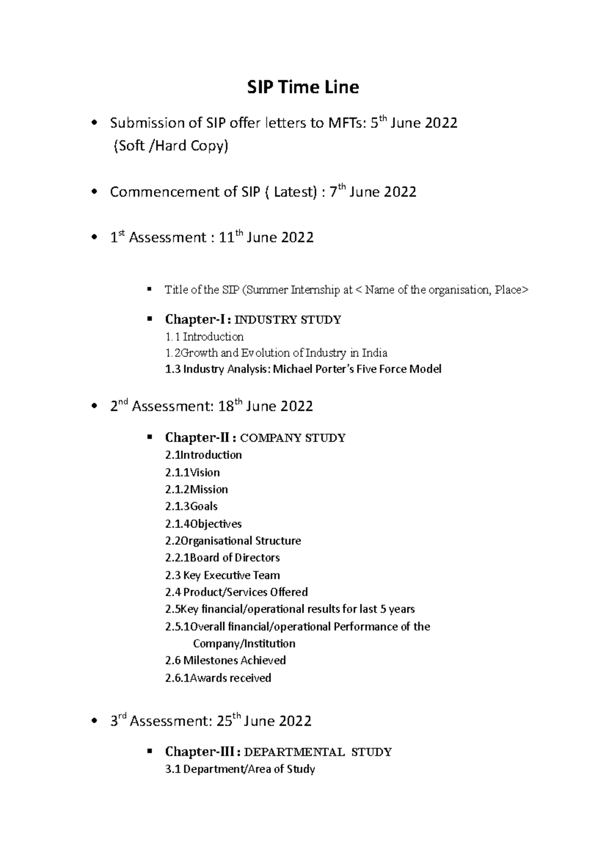 SIP - No such additional information - SIP Time Line Submission of SIP ...