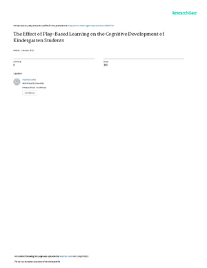 RRL 4 - Review Of Related Literature for Early Childhood Research - See ...