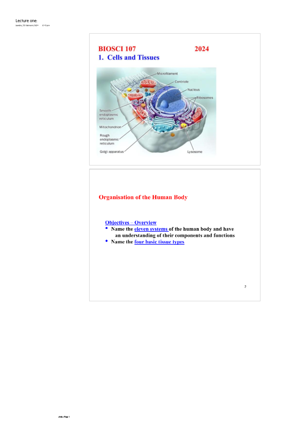 Lecture one - 54twedyhf - Biology for Biomedical Science: Cellular ...
