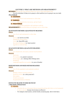 Introduction to Exercise Psychology: Chapter 1 - Studocu