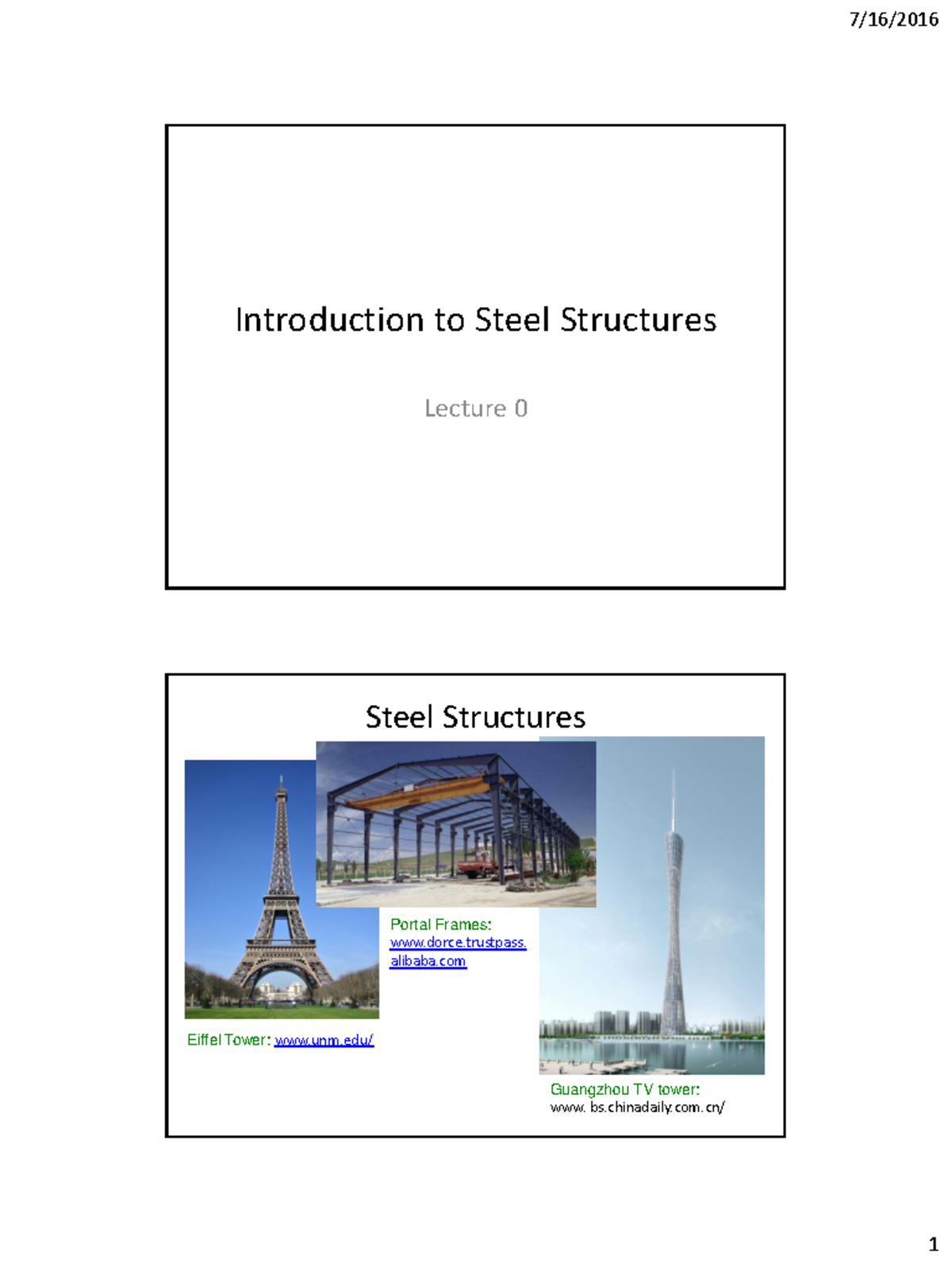 0. Steel Structures Introduction - 2016 - Introduction to Steel ...