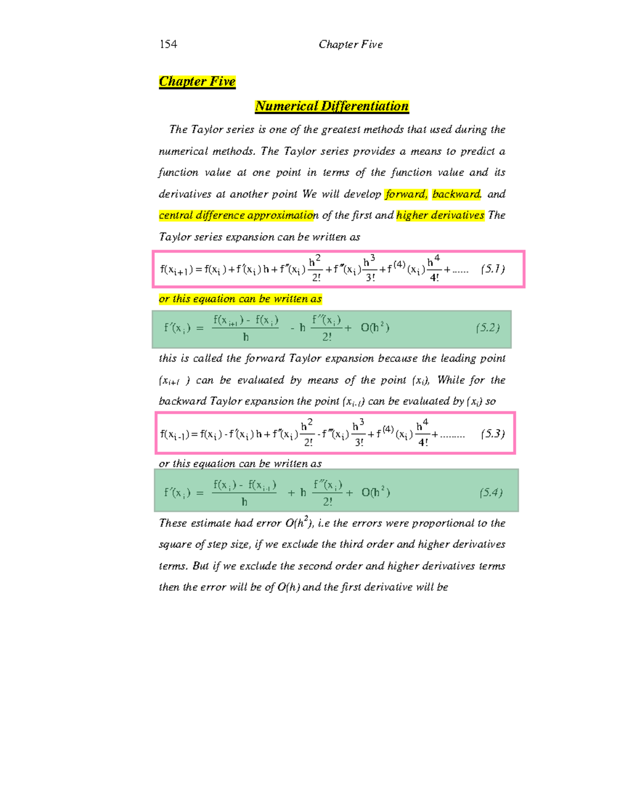 Chap 5 mod - teacher - 154 Chapter Five Chapter Five Numerical ...