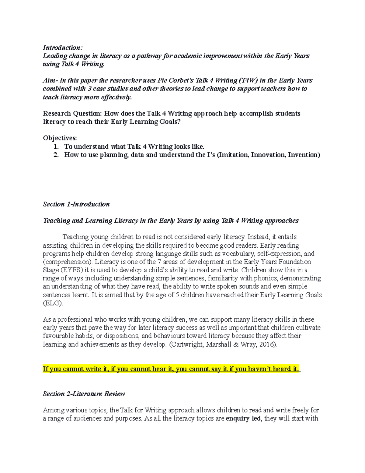 Introduction - Introduction: Leading change in literacy as a pathway ...