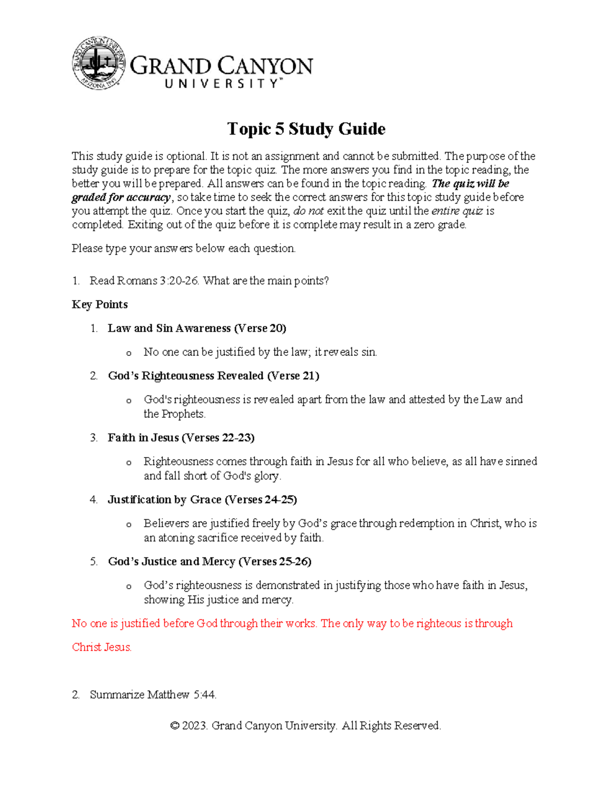 CWV 101 301 RS T5 Study Guide Online - Topic 5 Study Guide This study ...