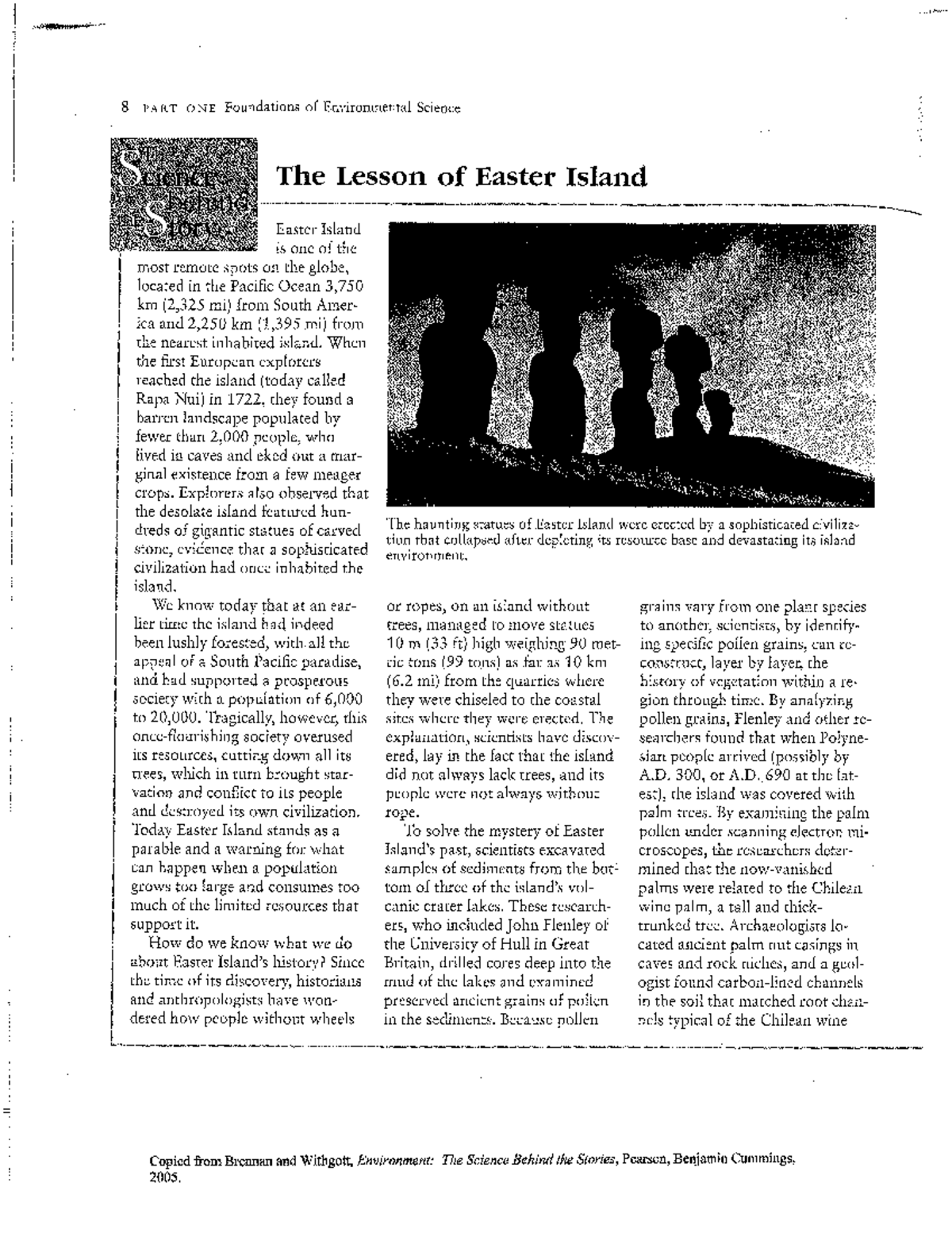 Easter Island Article - ENGL486 - Studocu