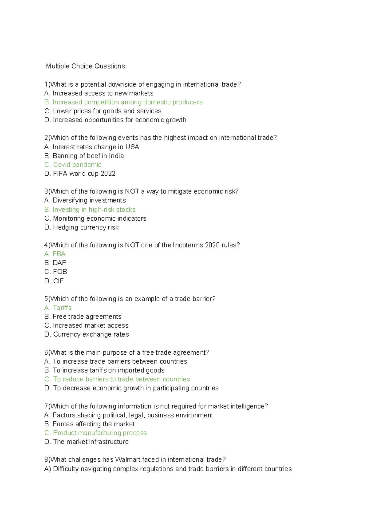 IBM-130 MCQ'S - Multiple choice questions - Multiple Choice Questions ...