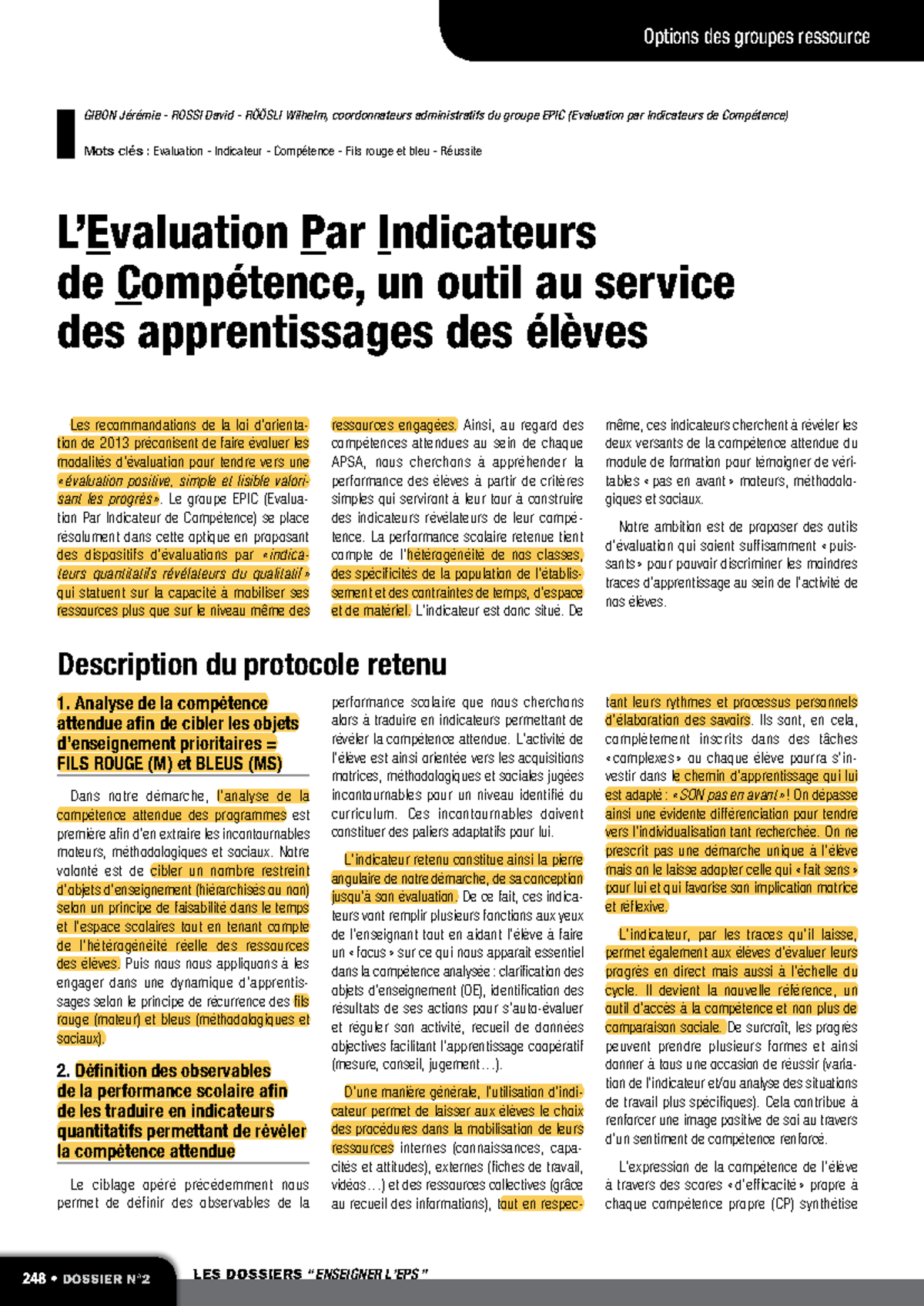 6493-Dossier 02 248 249 Gibon - 248 • DOSSIER N°2 DOSIERSS ONS ...