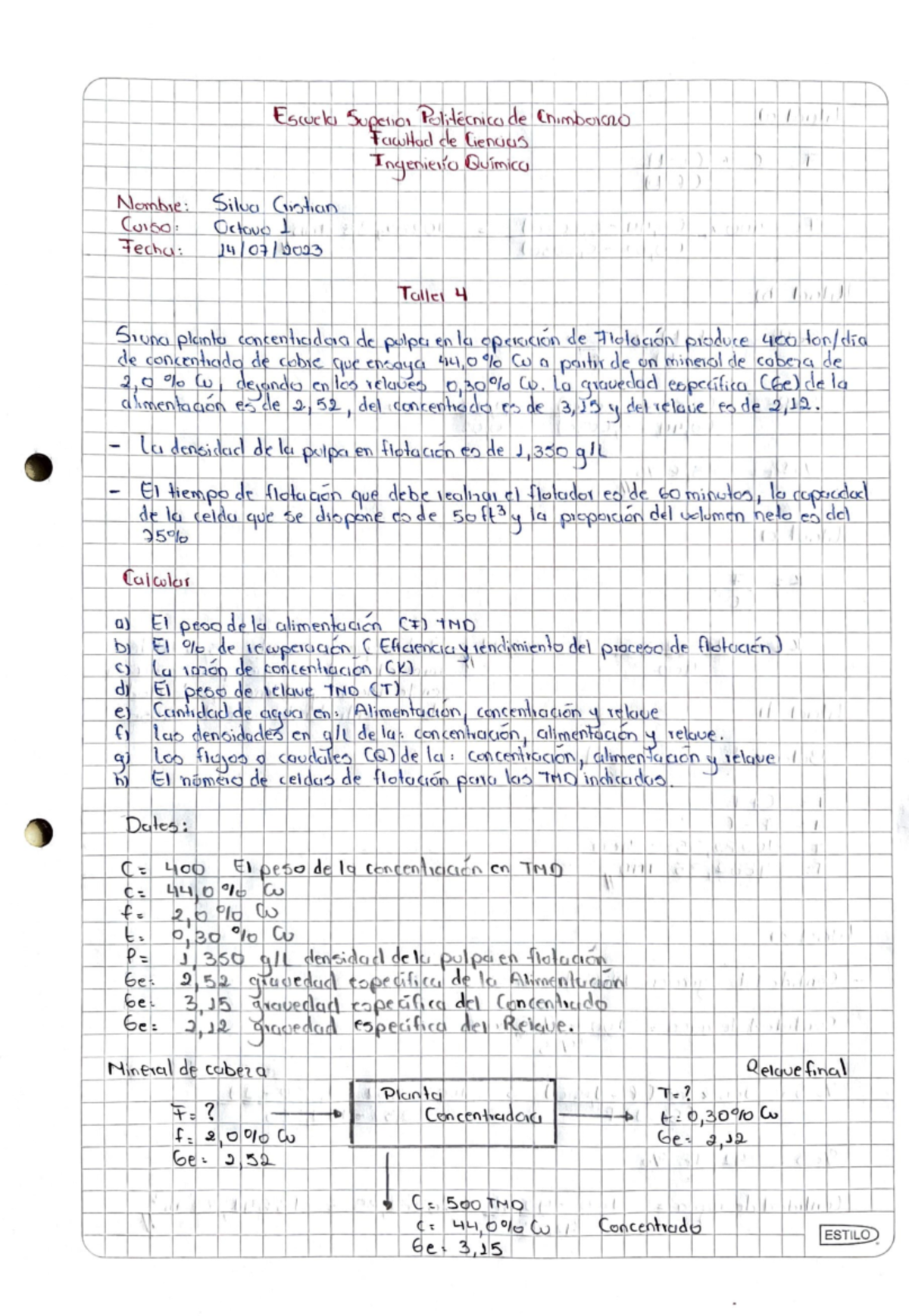 Silva Cristian Taller 4 - o / t-1-f-+-+-+-l-+-l-F~,::i"'" !e._ 1 ...