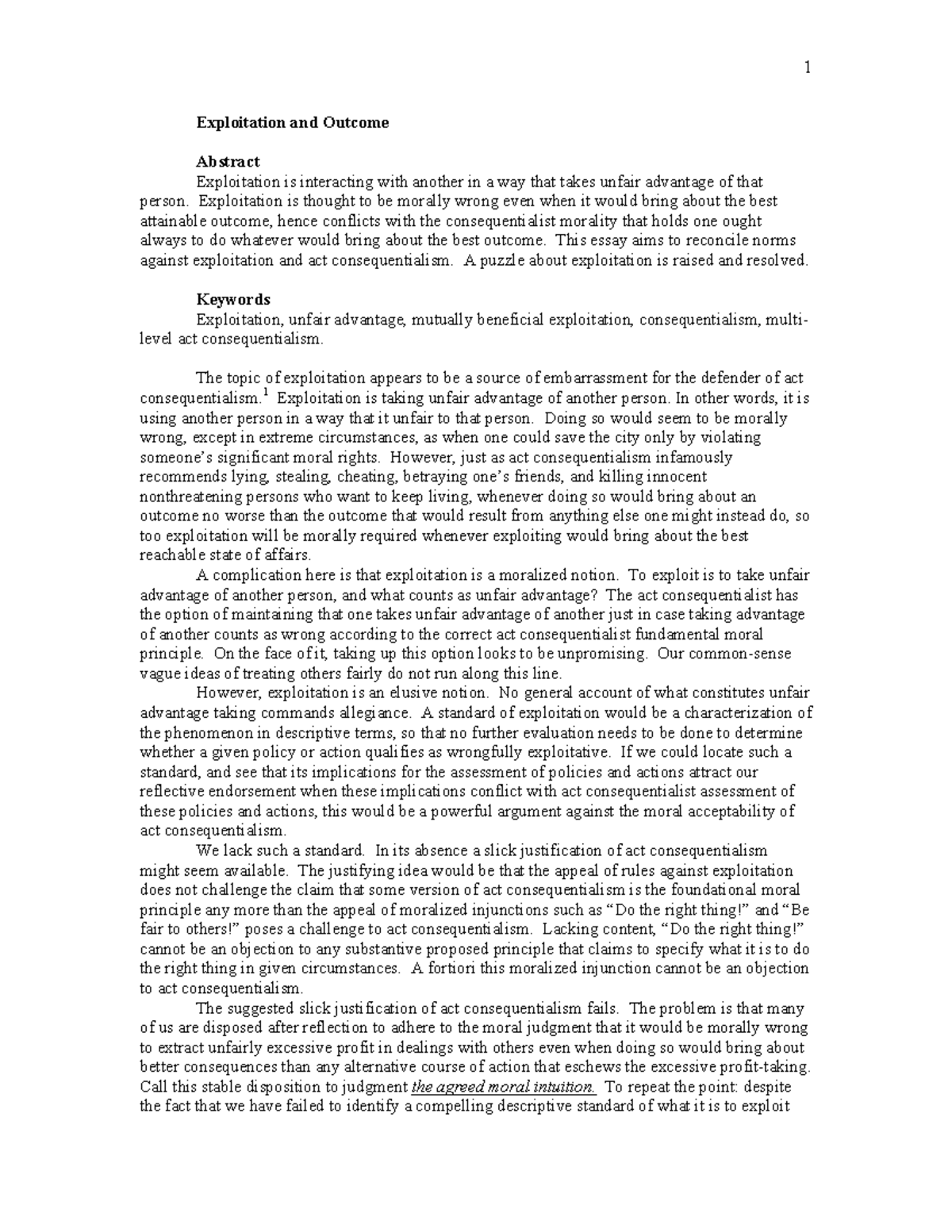 Exploitation-and-outcome - Exploitation and Outcome Abstract ...