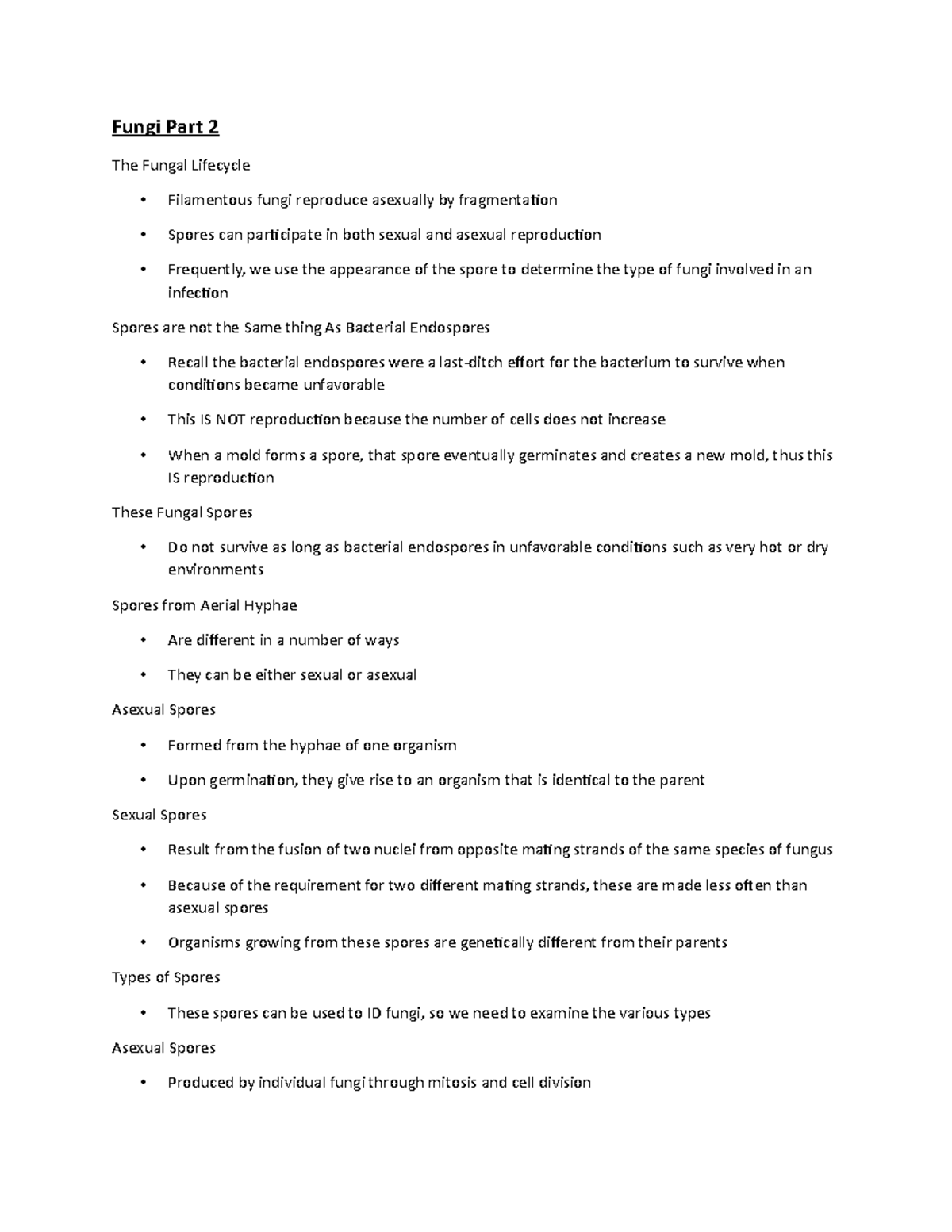 Fungi Part 2-Complete - Marissa Stanton Microbiology UNL BIOS 111 ...