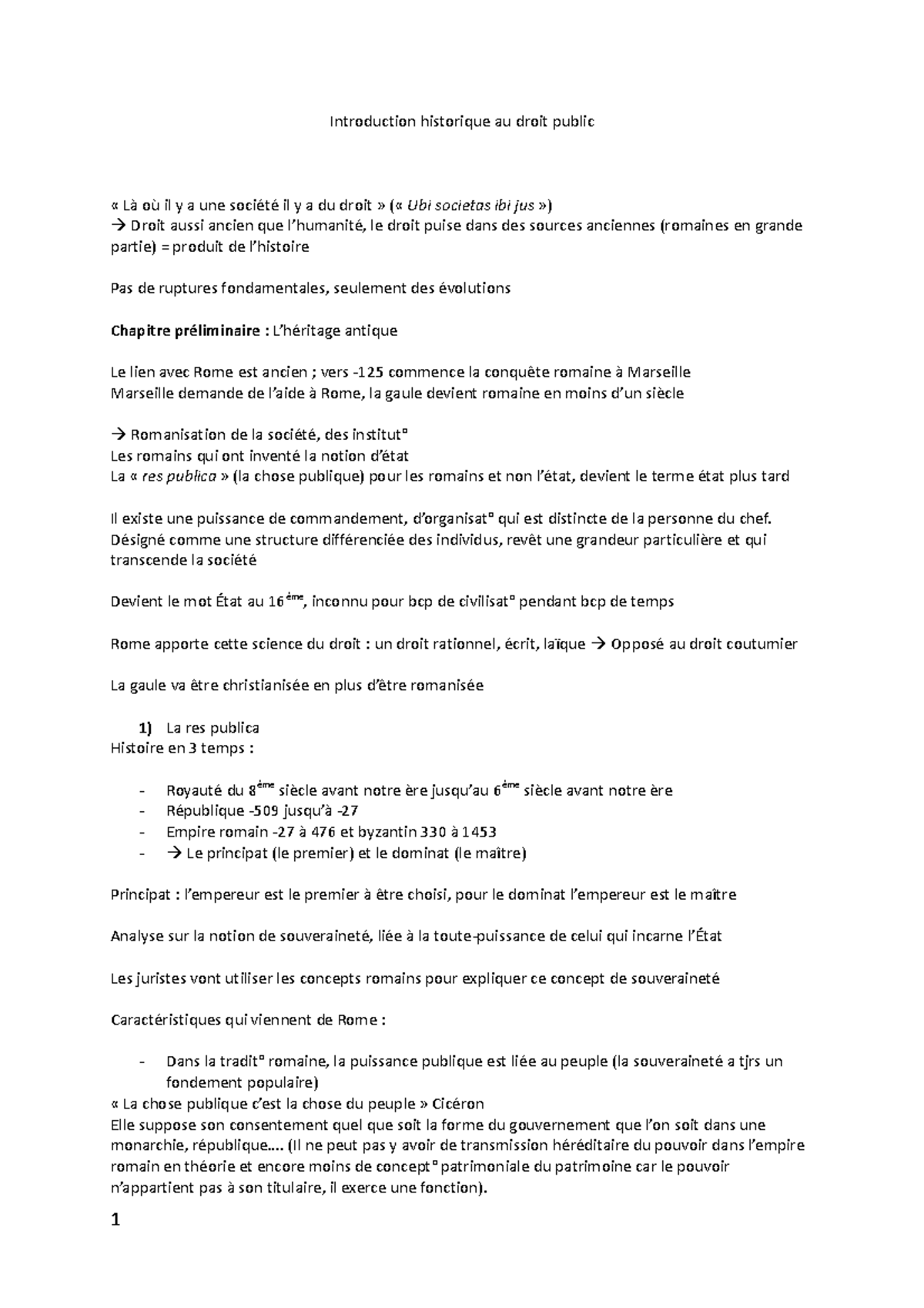 Introduction historique au droit public - Désigné comme une structure différenciée des individus ...