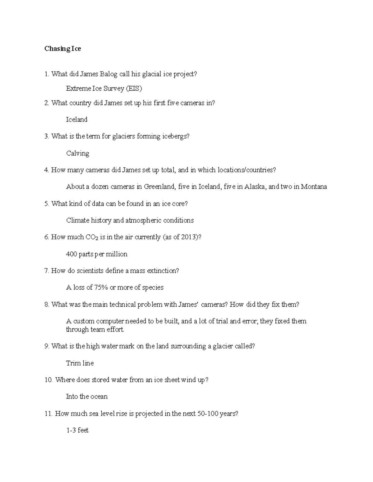 Chasing Iceee - Chasing Ice What did James Balog call his glacial ice ...